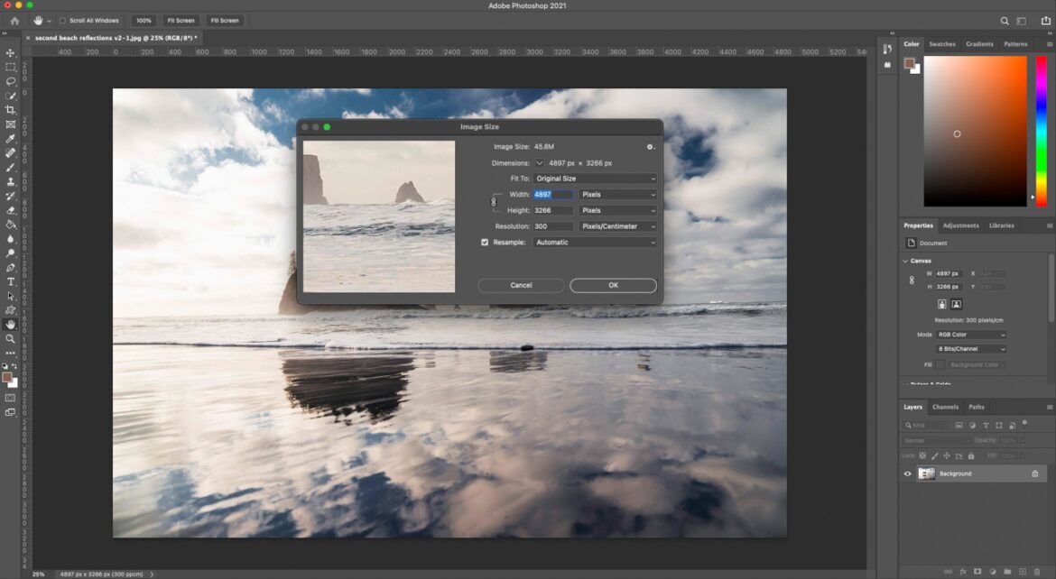 Easiest Method to Stretch an Image in Photoshop