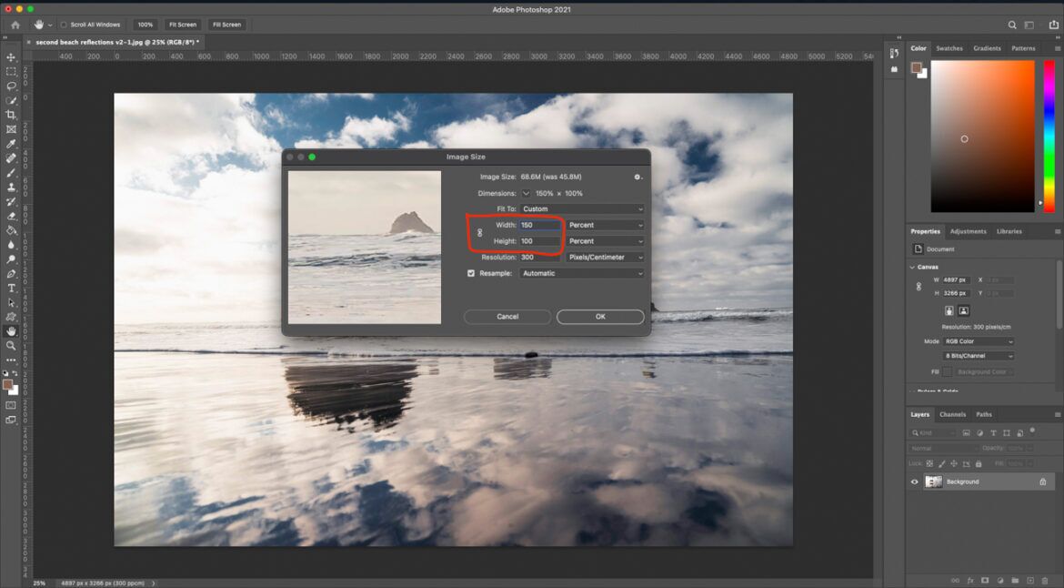 Easiest Method to Stretch an Image in Photoshop
