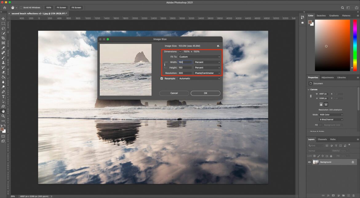 Easiest Method to Stretch an Image in Photoshop